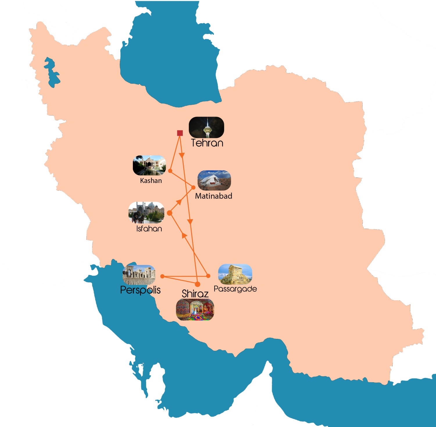 Iran Travel Map